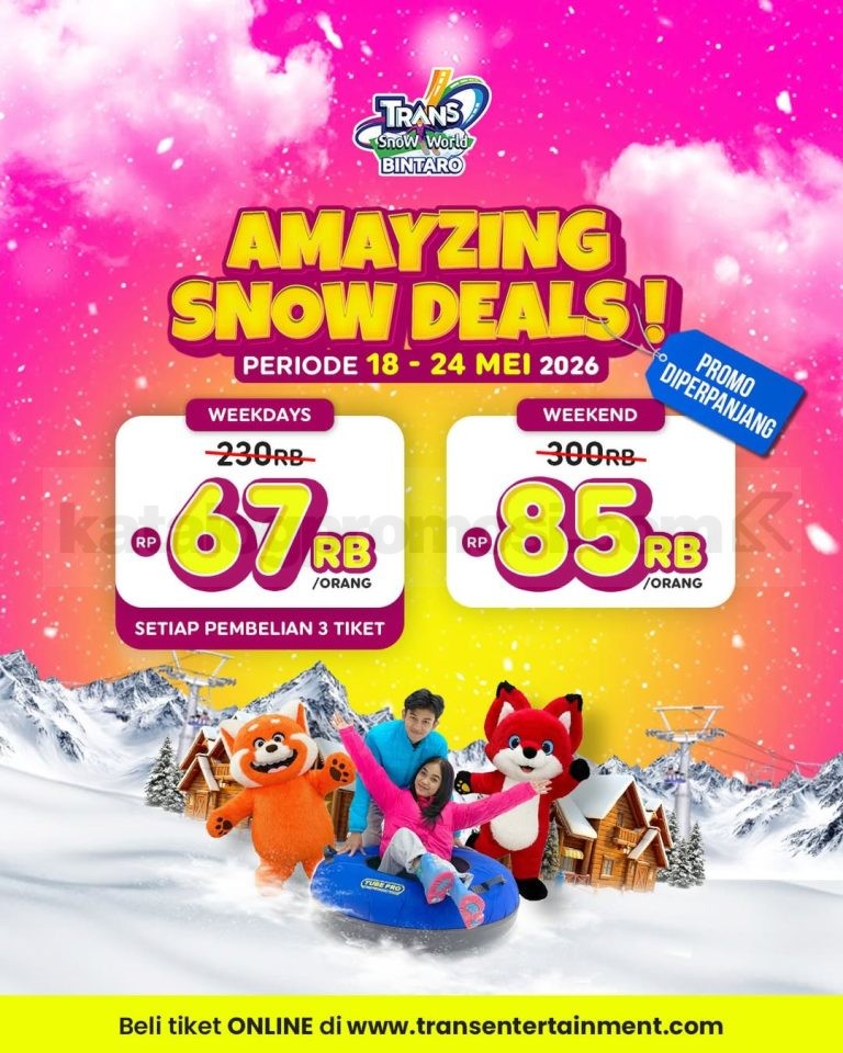 Promo Trans Snow World Bintaro Snow Deals Mulai Rp. 67.000