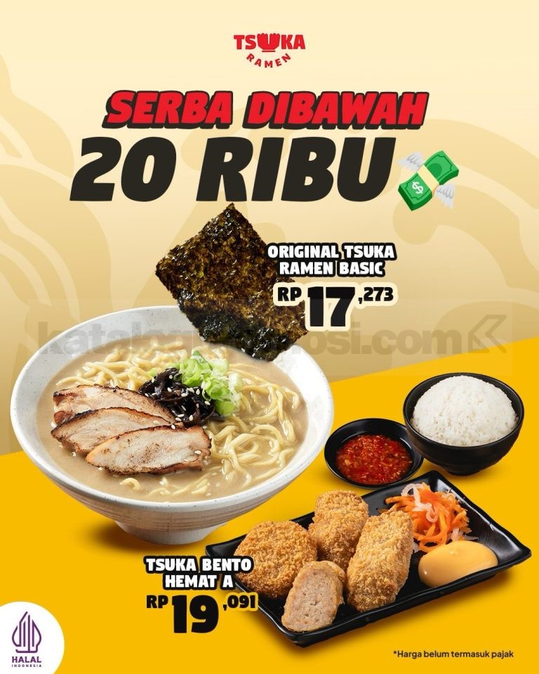 Promo Tsuka Ramen Menu Serba Dibawah Rp. 20.000