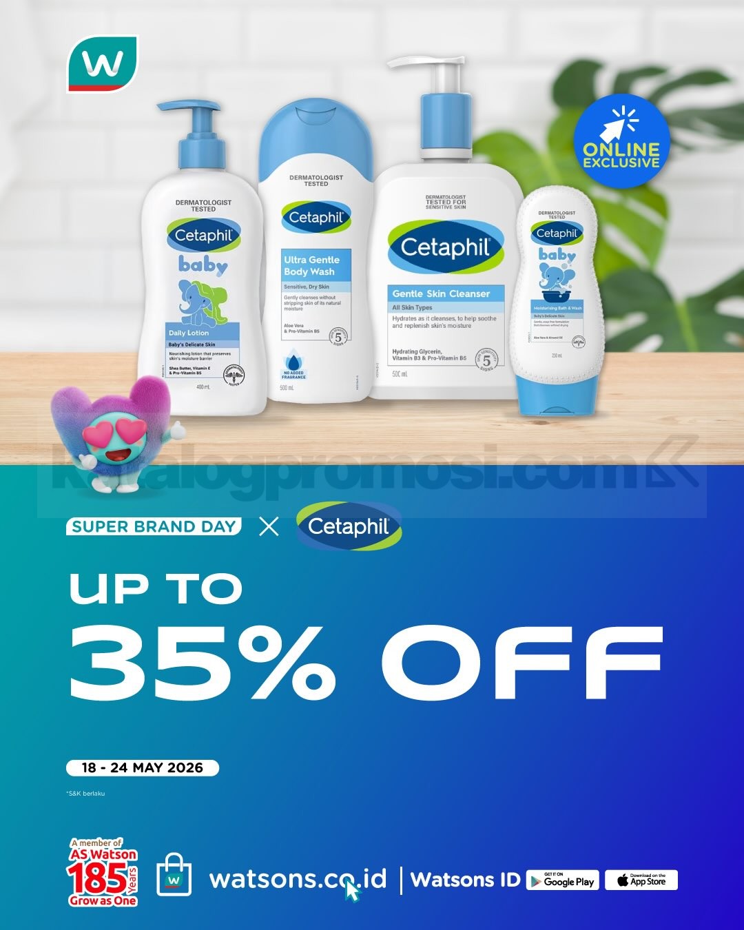 Promo Watsons Super Brand Day Diskon hingga 40%
