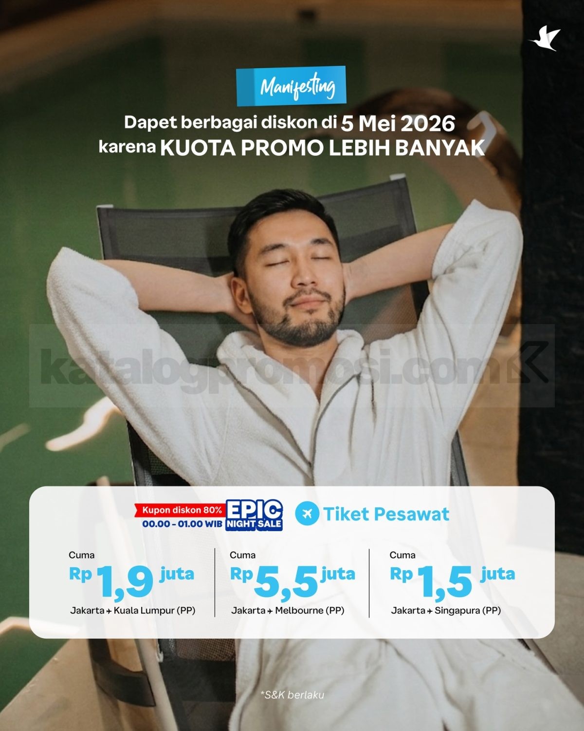 Promo Traveloka 5.5 Epic Sale Diskon hingga 80%