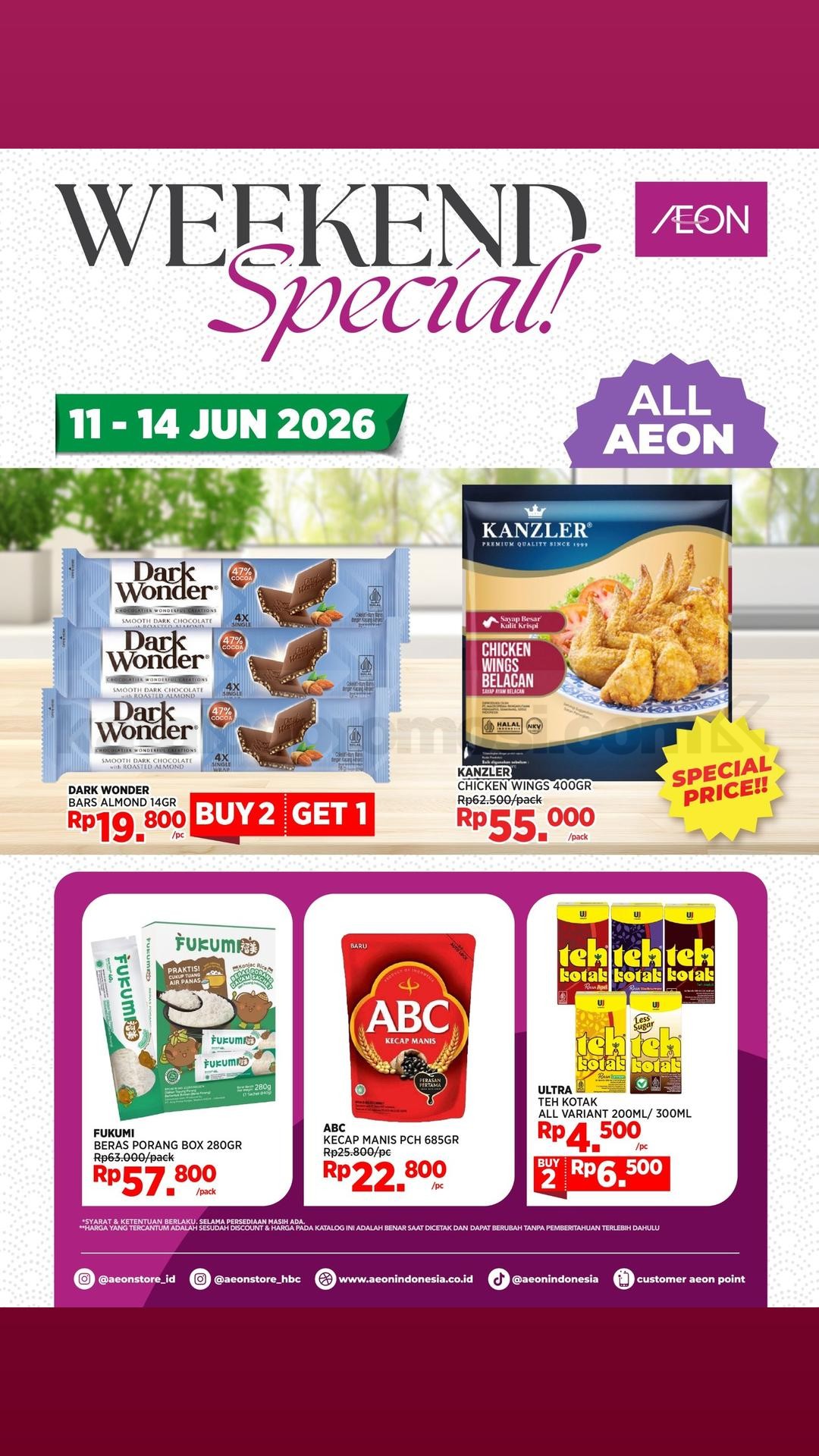 Promo AEON store JSM Weekend Special 11-14 Juni 2026