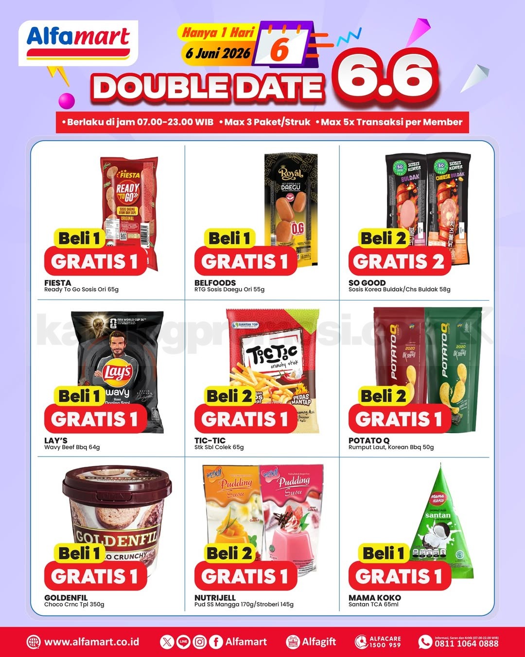 Promo Alfamart 6.6 Double Date Sale Beli 1 Gratis 1