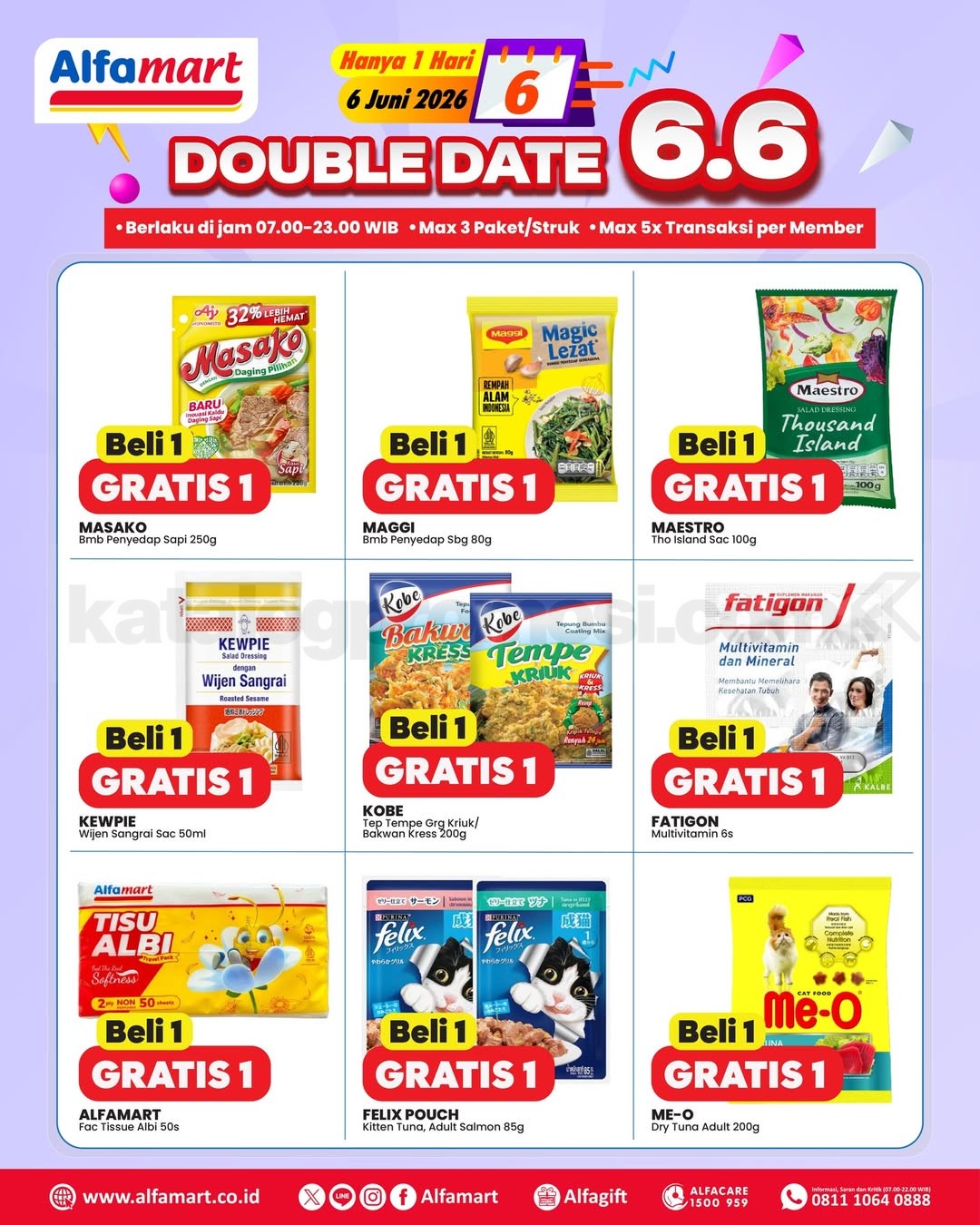 Promo Alfamart 6.6 Double Date Sale Beli 1 Gratis 1