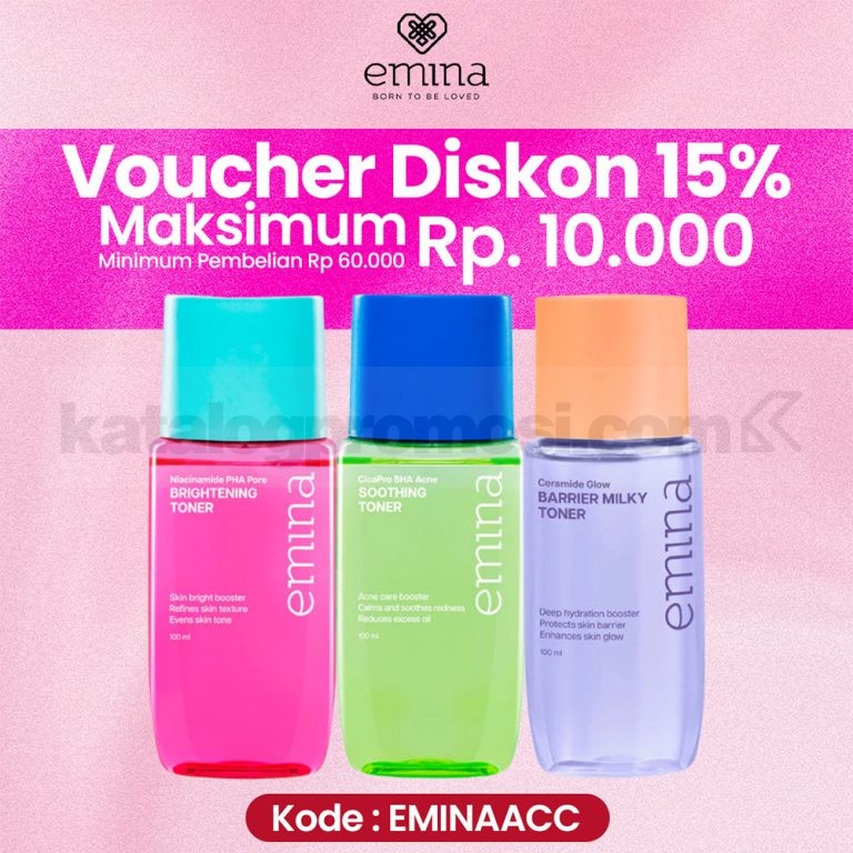 Promo Emina Toner Series Diskon 15%