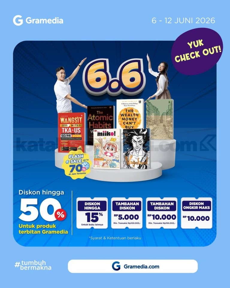 Promo Gramedia 6.6 Diskon Buku hingga 70%