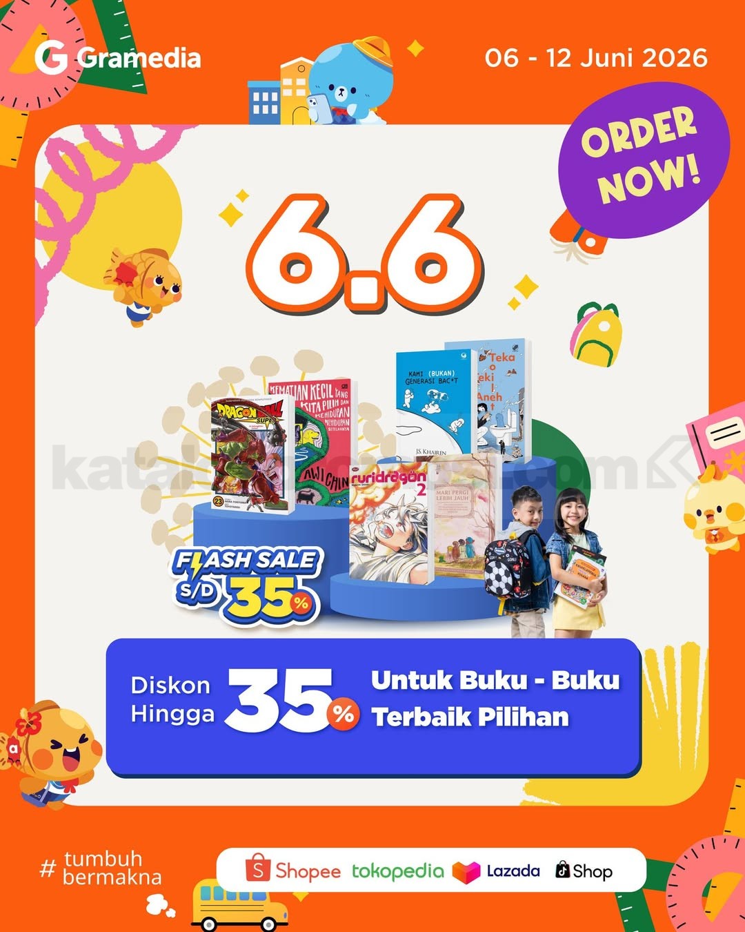 Promo Gramedia 6.6 Diskon Buku hingga 70%