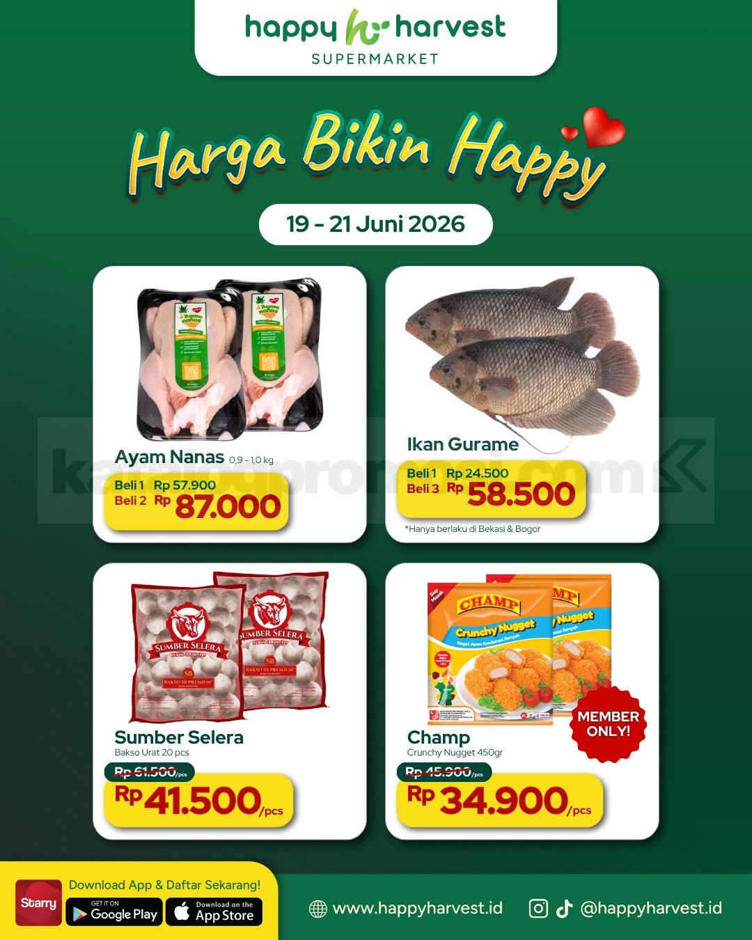 Promo Happy Harvest Weekend JSM 19-21 Juni 2026