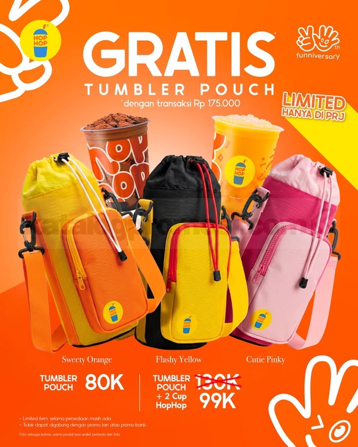 Promo HopHop Gratis Tumbler Pouch