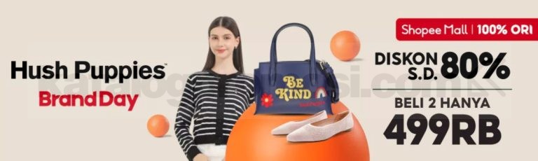 Promo Hush Puppies Brand Day Diskon hingga 80%