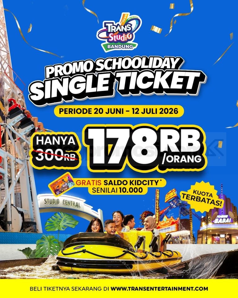 Promo Trans Studio Bandung Schooliday Mulai Rp. 159.000