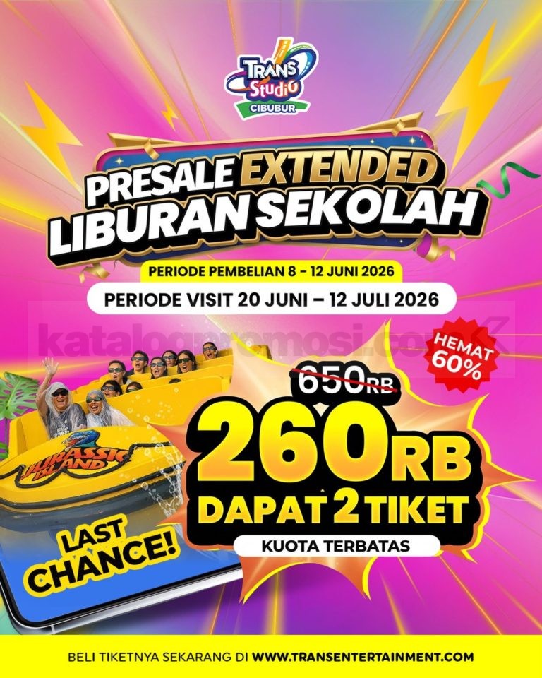 Promo Trans Studio Cibubur Presale Liburan Sekolah Rp. 260.000
