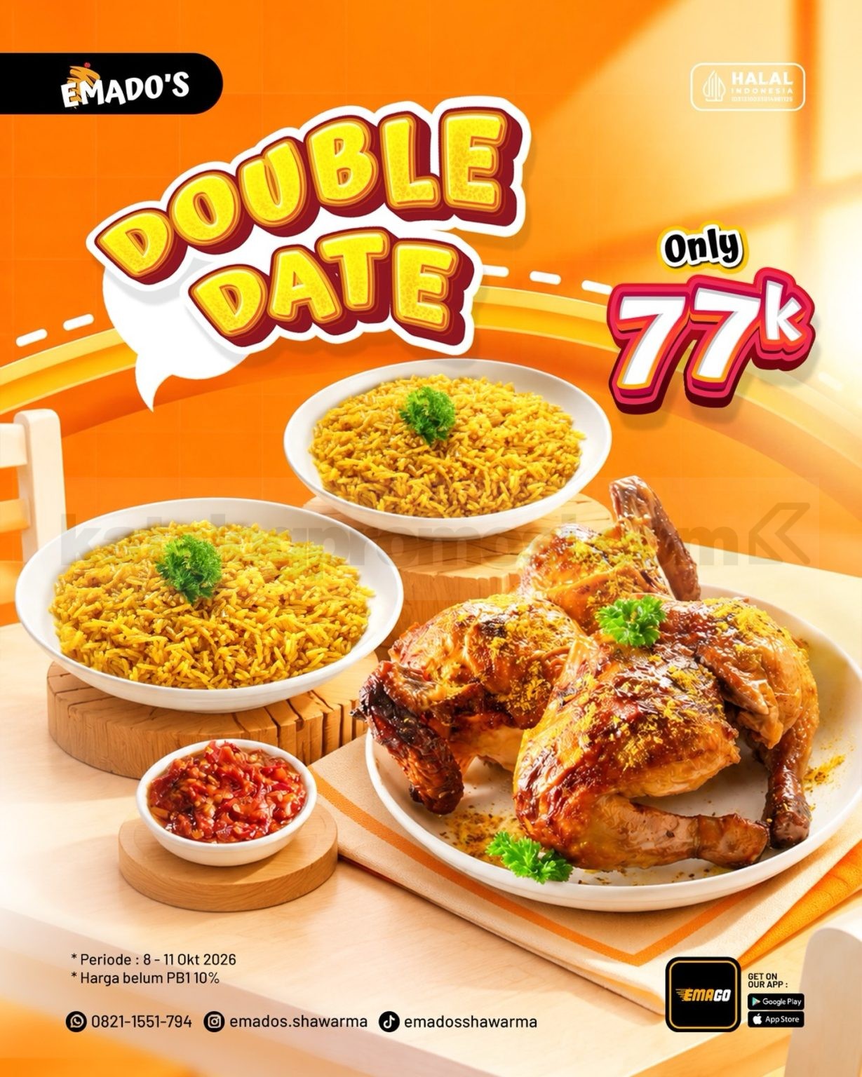 Promo Emados Double Date Paket Spesial Rp77 000
